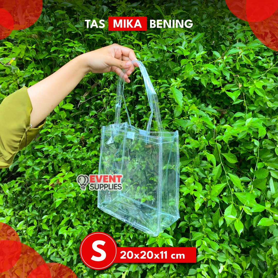 Tas Mika Transparan Bening Ulang Tahun Souvenir Pvc Goodie Bag Clear ...