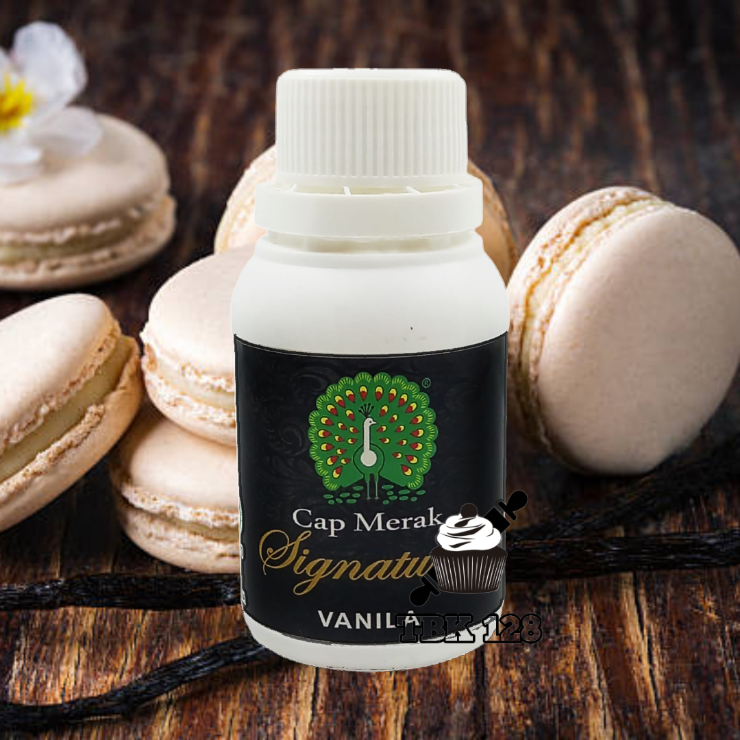 PERISA MAKANAN PASTA CAP MERAK PREMIUM SIGNATURE VANILA 100 ML / PASTA ...