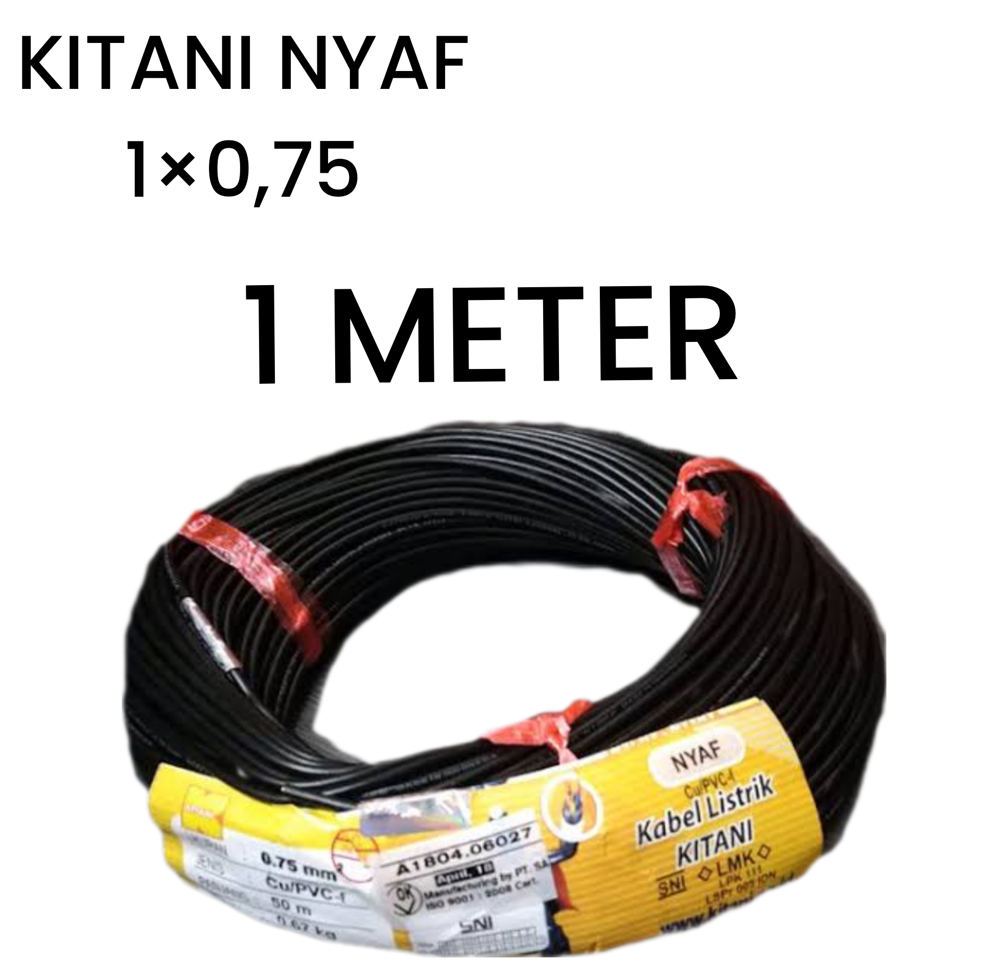 KABEL LISTRIK KITANI NYAF 1x0,75 1METER | Lazada Indonesia