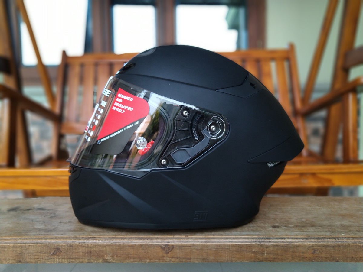 Helm KYT TT Course Plain Matt Black Full Face Hitam Doff Polos | Lazada ...