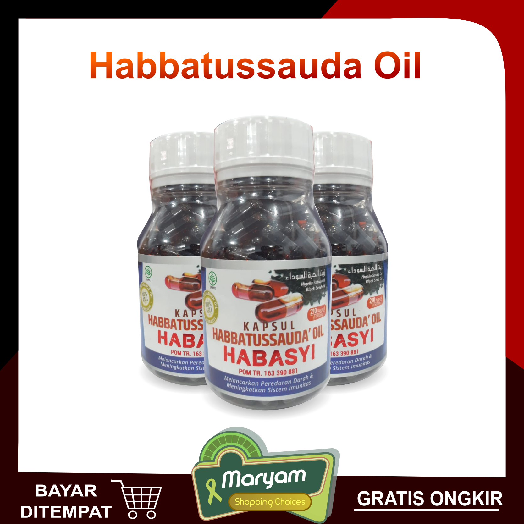 Habbatussauda Oil 200 Kapsul - Jinten / Jintan Hitam Habbah Habasyi ...