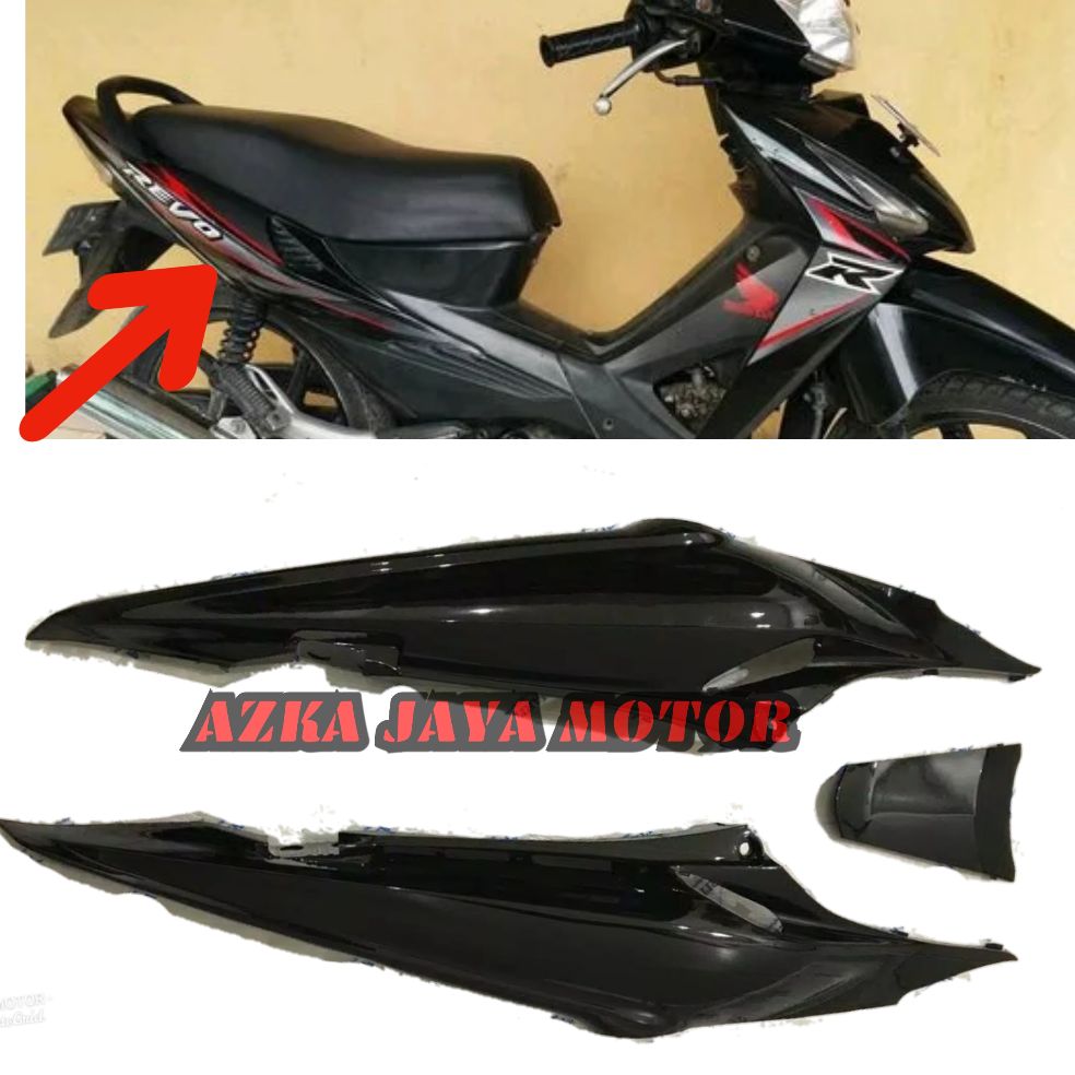 Body Revo Lama Hitam Polos / cover body Honda Revo ramping warna hitam ...