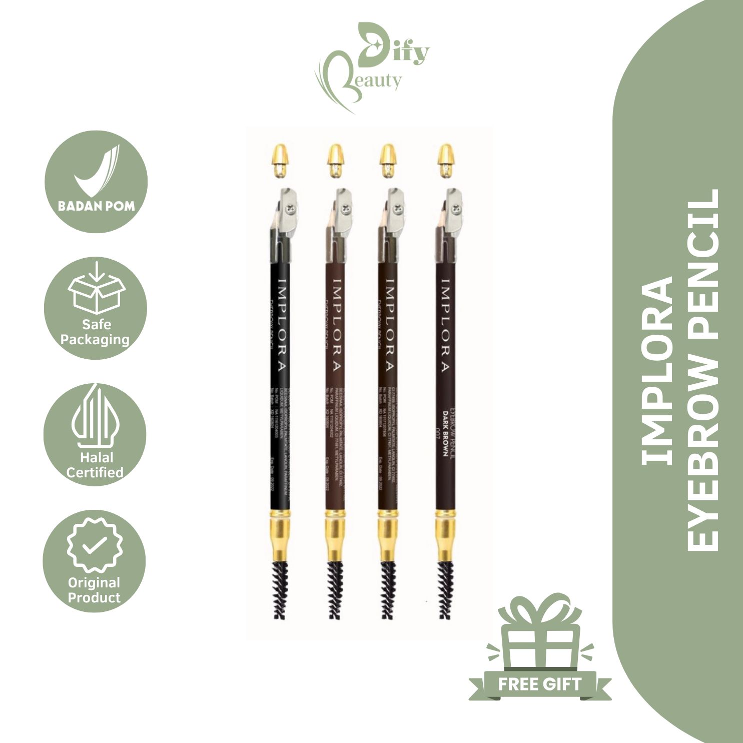 Implora Eyebrow Pencil Pensil Alis IMPLORA | Lazada Indonesia