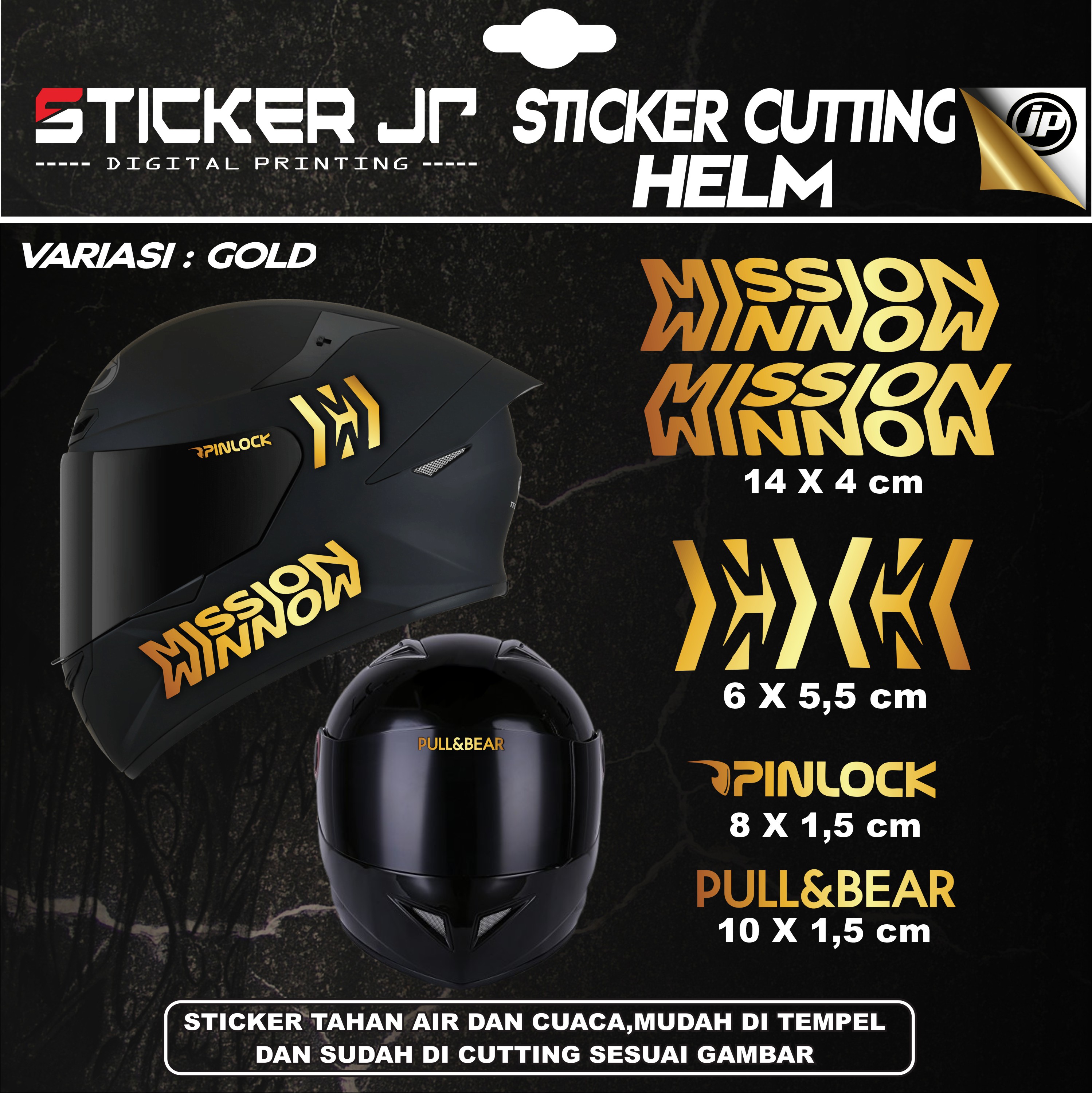 Stiker helem Full Face Pria Kyt - Sticker Aksesoris Helm Fullface ...