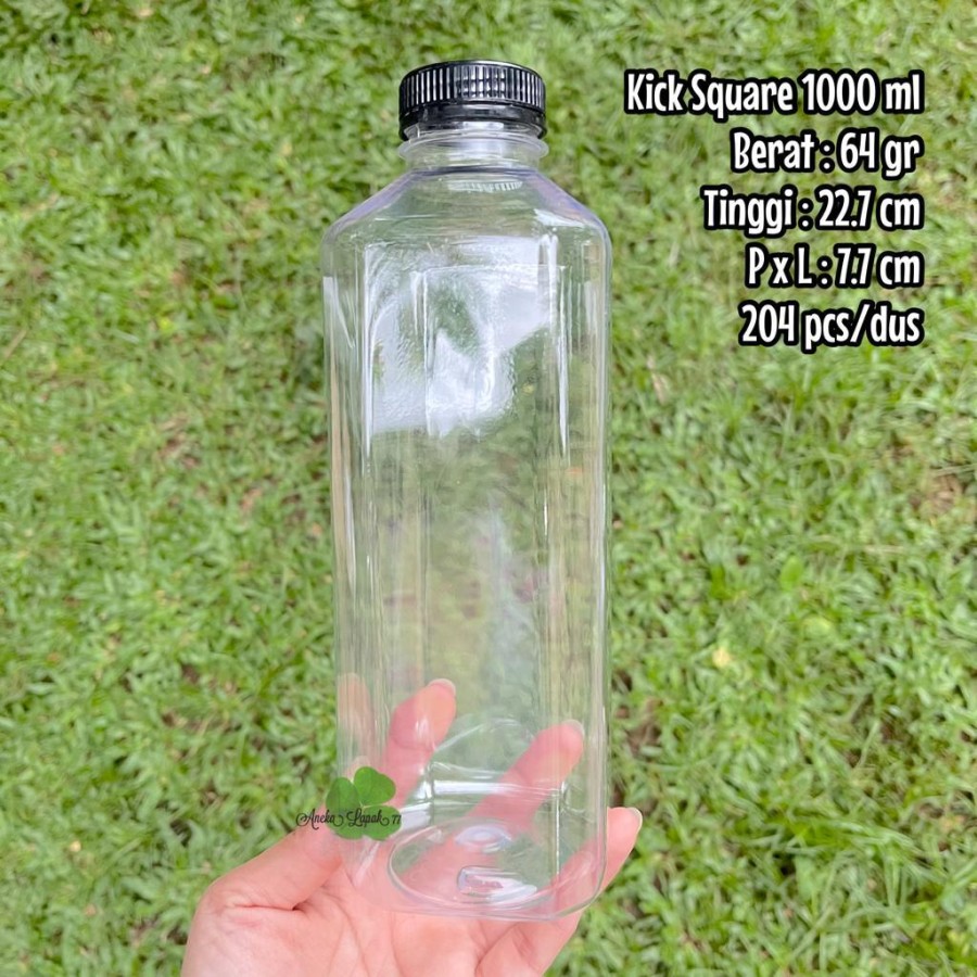 Botol kick 1000 ml kotak tebal botol plastik 1 liter 1000 ml | Lazada Indonesia