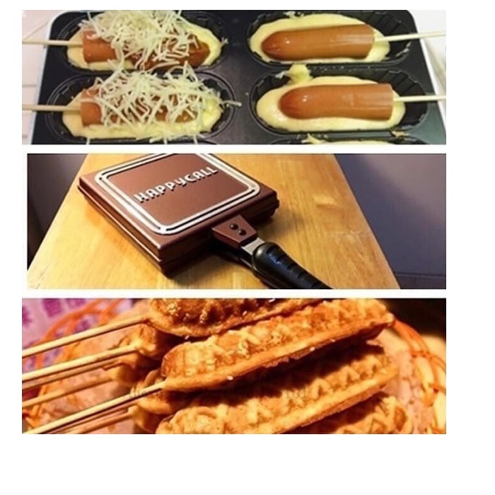 Cake Satay Happy Call - SUGGO Waffel Stick Double Pan Cetakan Kue 10 ...