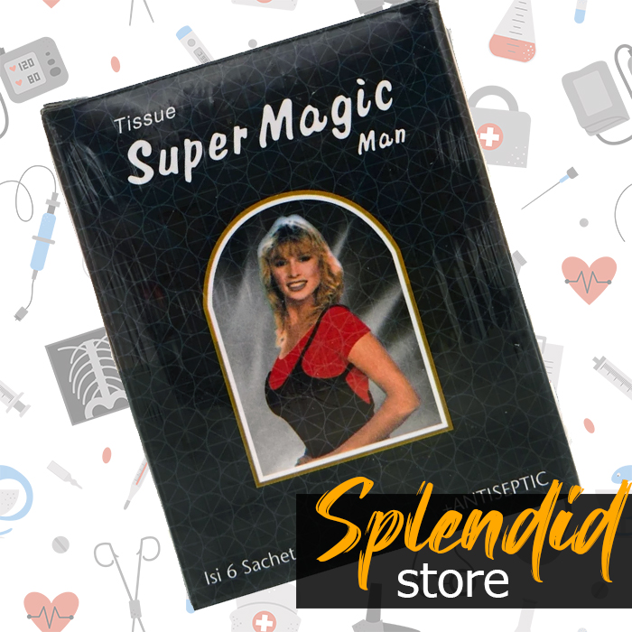 PRIVASI AMAN | Tissue / Tisu Super Magic Man isi 6 pcs + Antiseptic ...