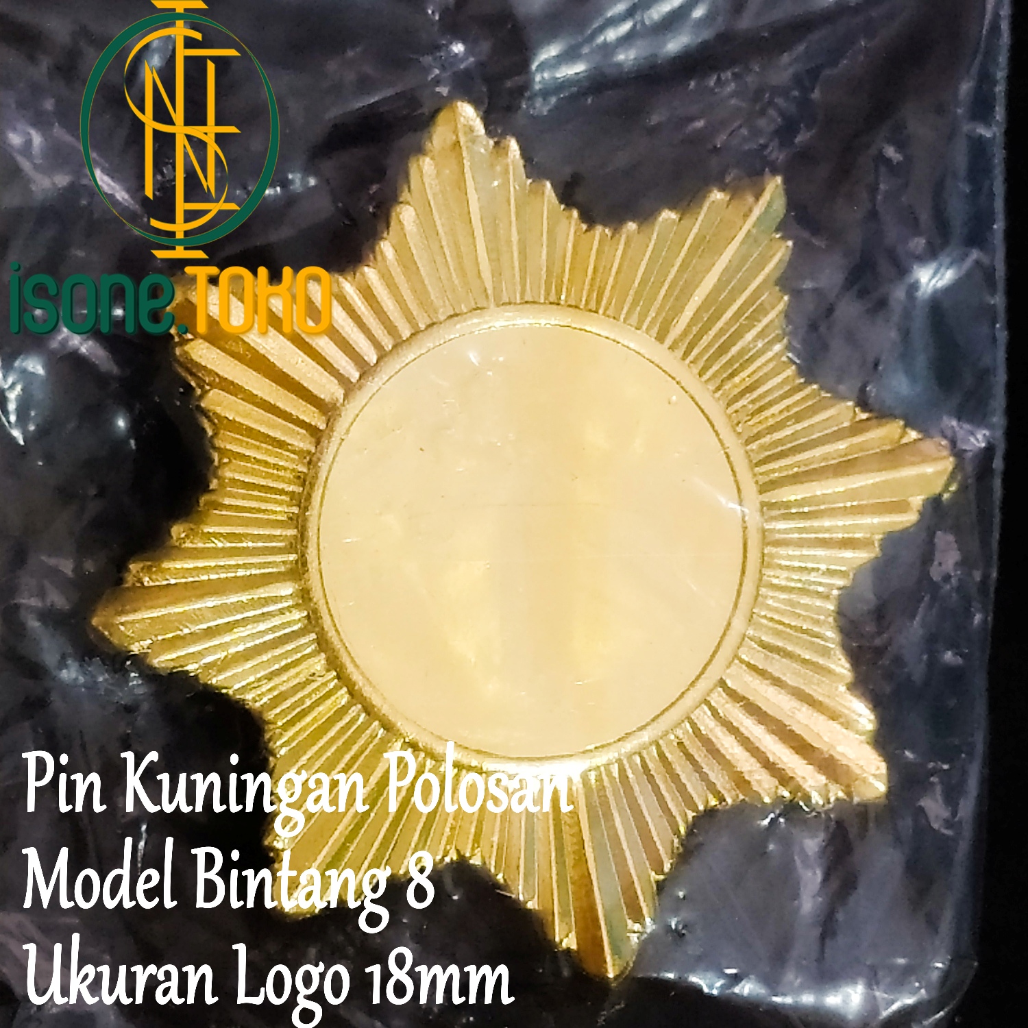 Paket 20 Pin Kuningan Emas Peniti Magnet Bintang 8 12 Polos Polosan ...