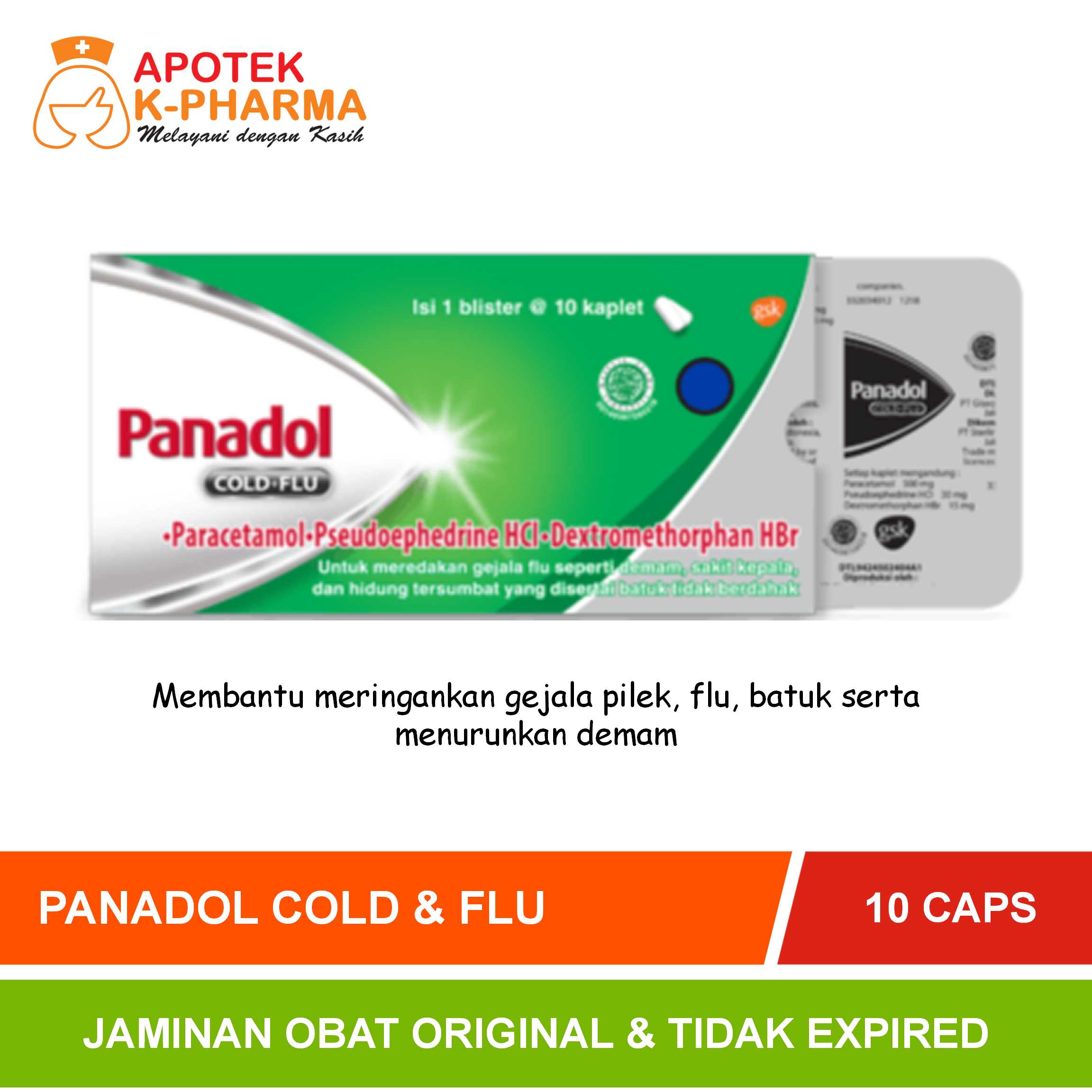 Panadol Cold & Flu Strip Isi 10 Tablet Obat Original | Lazada Indonesia