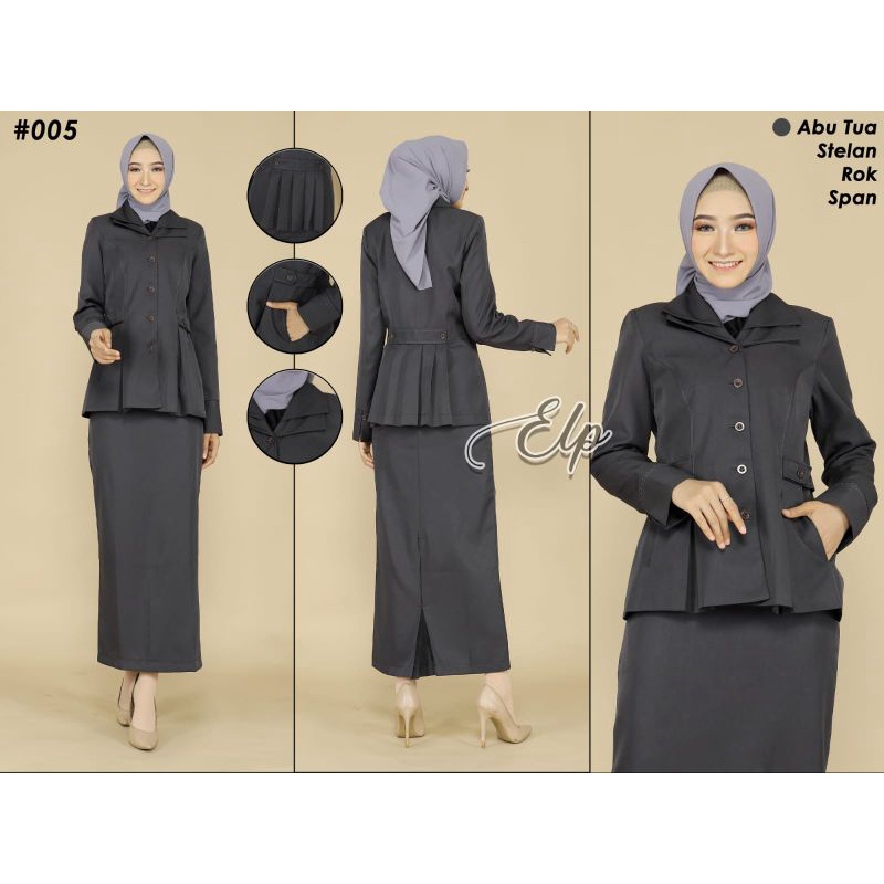 SERAGAM DINAS GURU/ BAJU DINAS SERAGAM GURU ABU TUA FREE HIJAB | Lazada ...