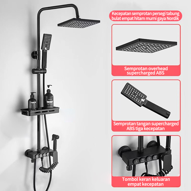 shower set 4 in 1 /Shower Tiang Set Panas-Dingin/shower panas dingin ...