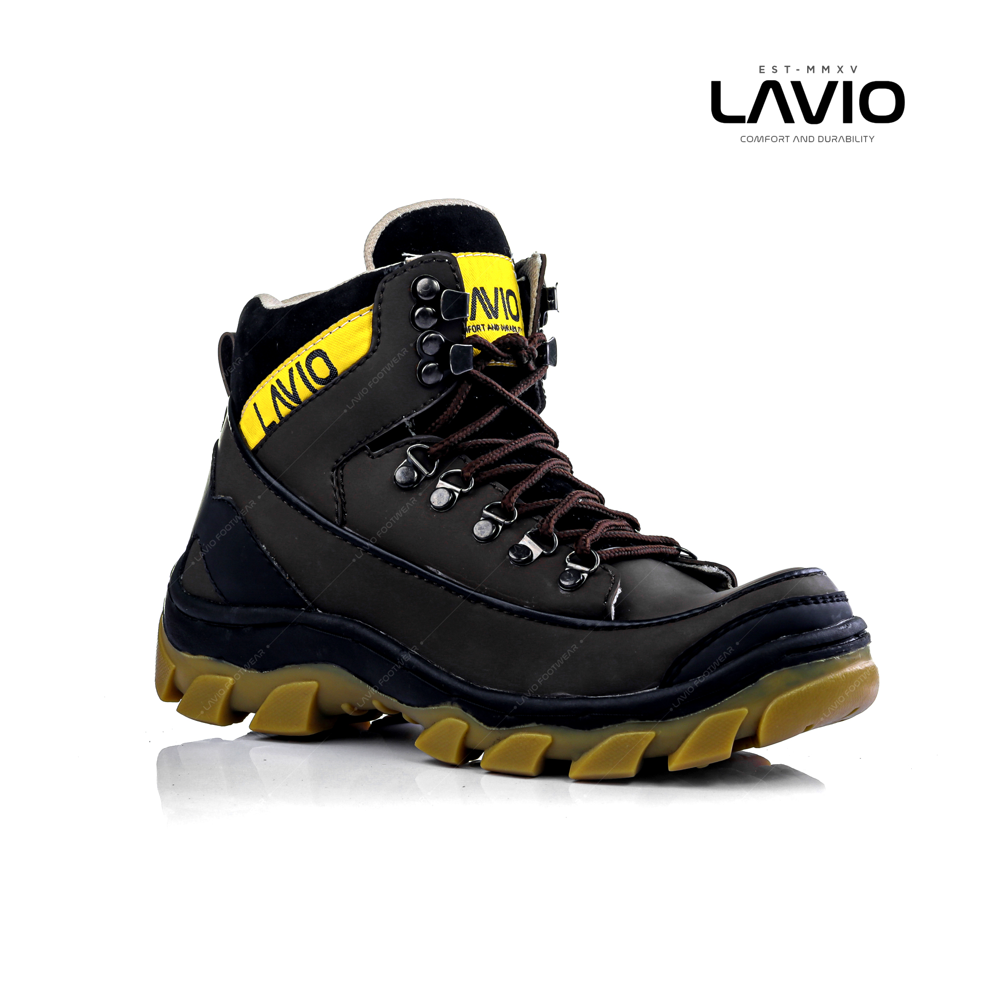 Laavico SEPATU SAFETY BOOTS BESI PROYEK GUNUNG LAVIO WOOD SOL KUNING ...