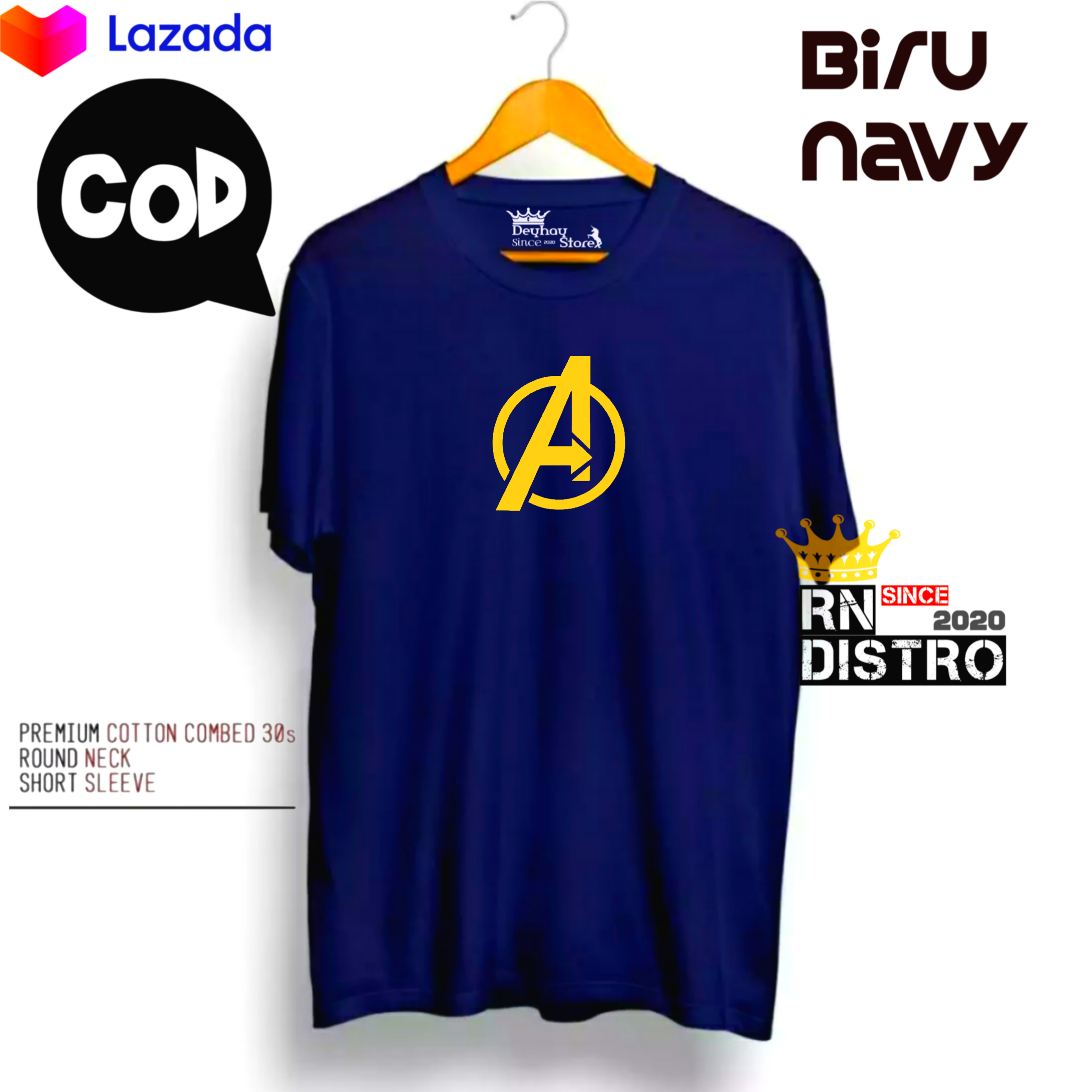 RN Distro- T-Shirt Distro - Cotton Combed 30s - Kaos Pria - T-shirt ...
