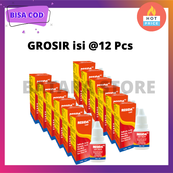 PAKET GROSIR Resida cair untuk obat penyakit kulit 10ml x 12 pcs ...