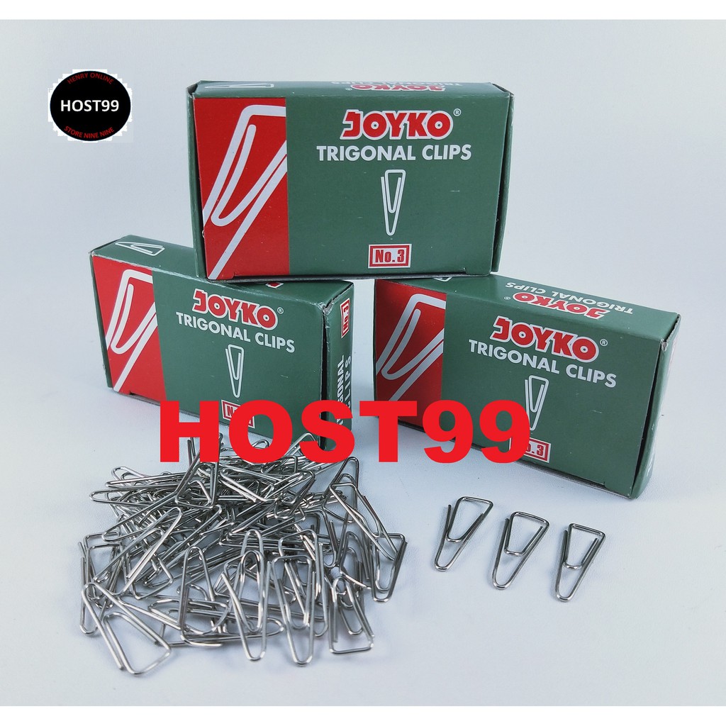 TRIGONAL CLIPS NO 3 PENJEPIT KERTAS SEGITIGA NO.3 JOYKO KK | Lazada ...