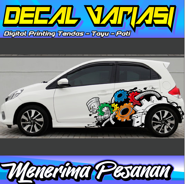 Stiker Decal Body Samping Mobil Brio Stiker Decal Stiker Mobil Desain ...