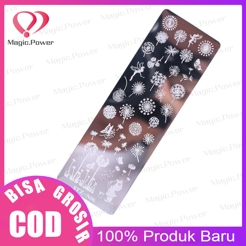 Manicure Transfer Template Bunga Kuku Kuku Gambar Stamping Stensil ...