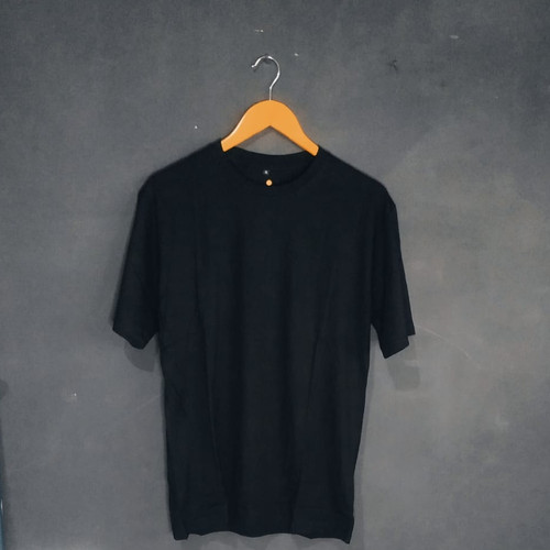 BAJU KAOS POLOS BLACK SOLID LENGAN PENDEK COTTON COMBED 30S COWOK/CEWEK ...