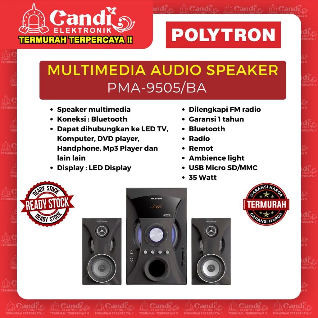 POLYTRON ACTIVE SPEAKER PMA-9505/BA | Lazada Indonesia