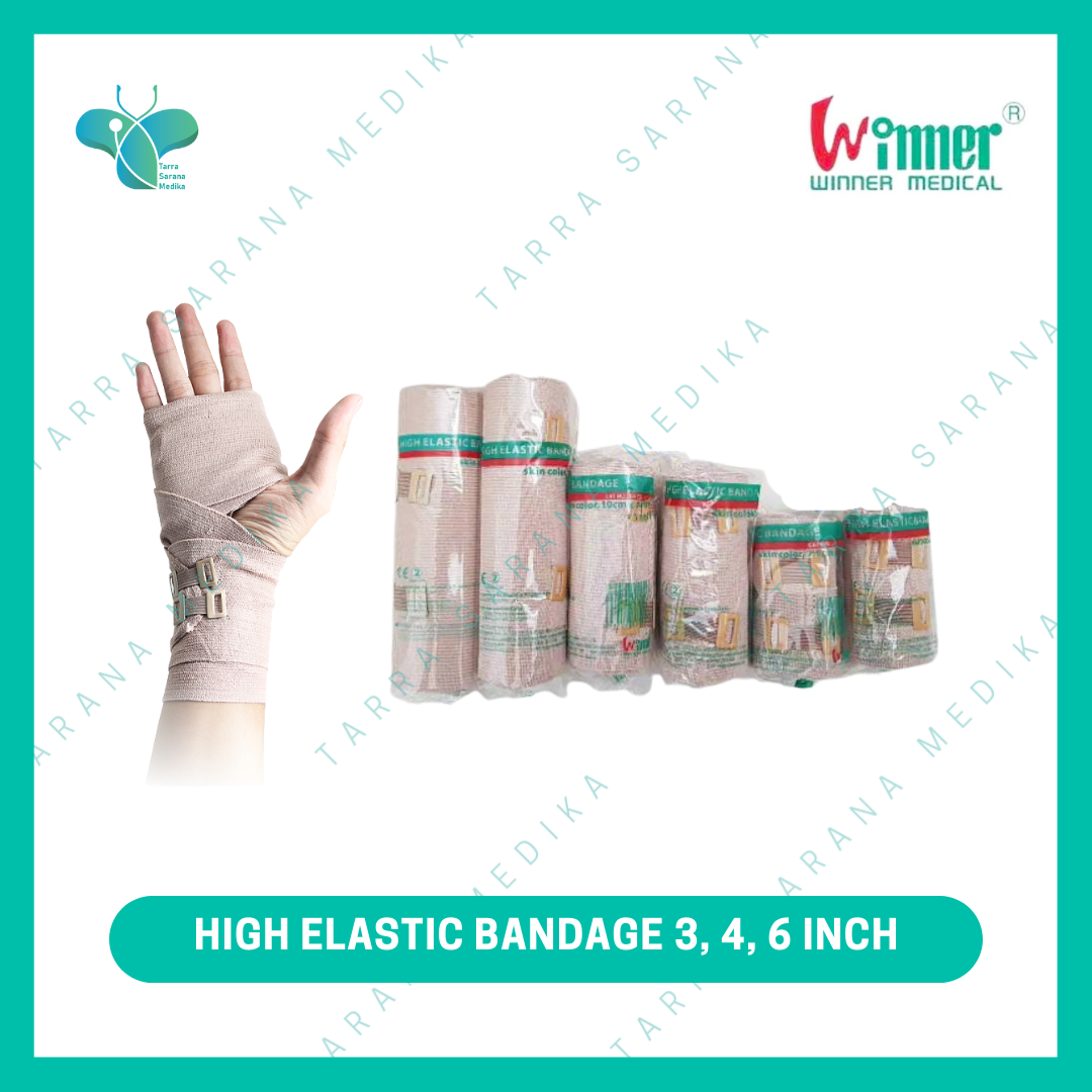 Winner High Elastic Bandage Perban Elastis 3 inch, 4 inch, 6 inch ...
