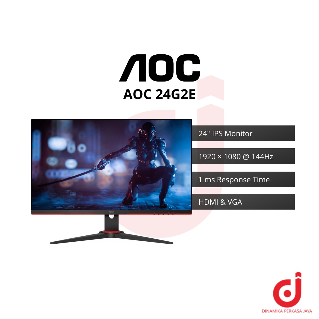 Monitor LED AOC 24G2E 24" IPS 1080 144hz 1ms HDMI DP HDR | Lazada Indonesia