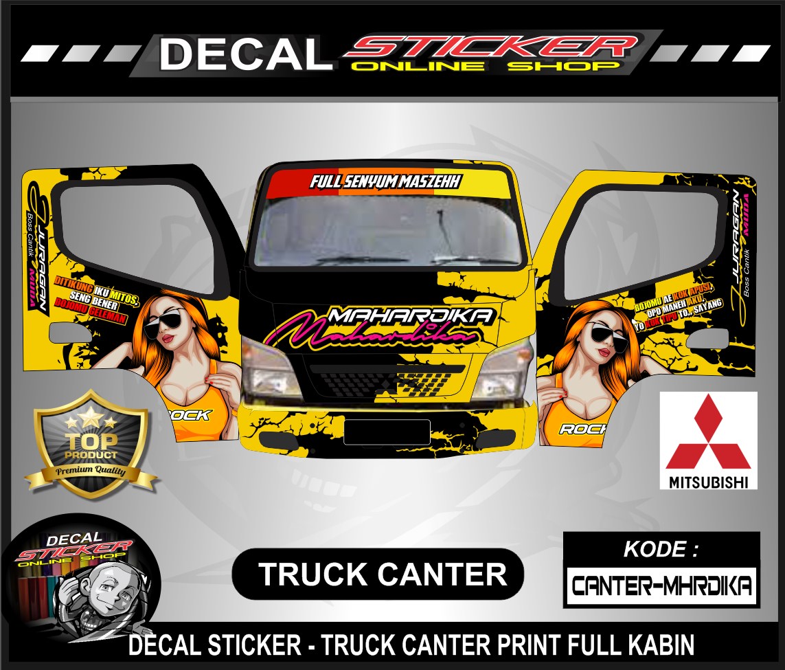 STIKER MOBIL TRUCK CANTER DECAL PRINT KABIN | Lazada Indonesia