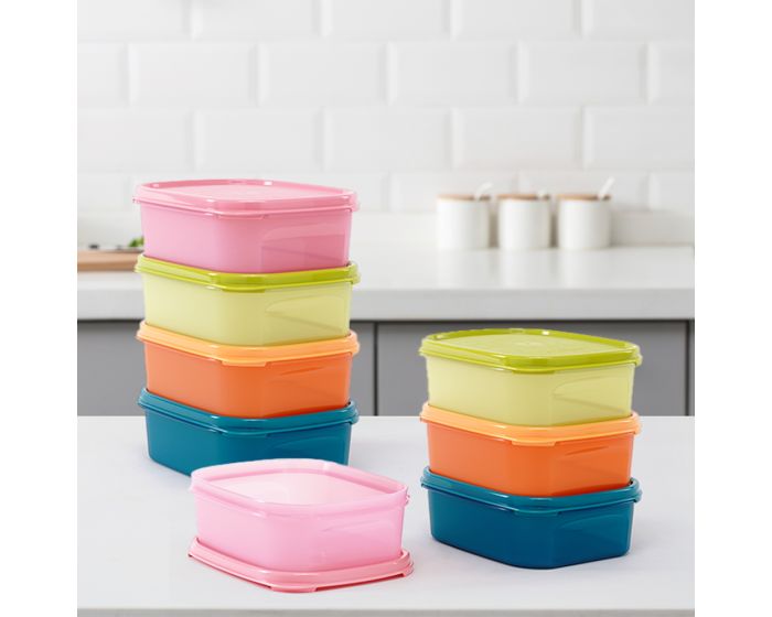 Tupperware colorful regtanguler low kapasitas 850 ml harga per 1 pcs ...