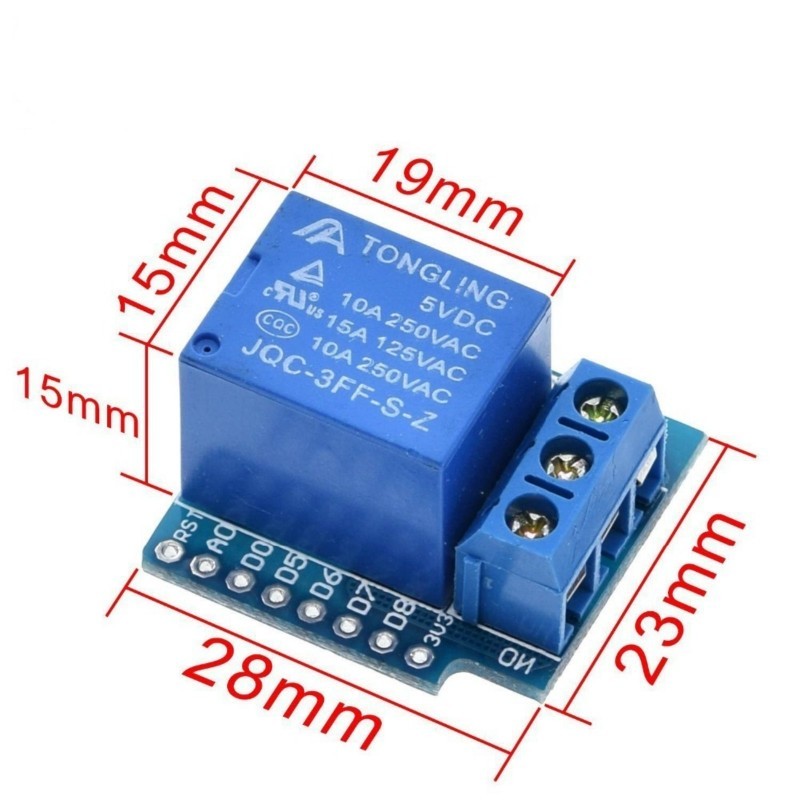 Relay Module 5V 1 Channel 1ch 1 ch Wemos D1 Mini Modul 5V 5 V Shield ...