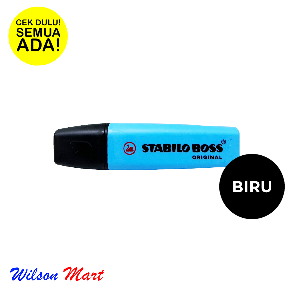 STABILO BOSS ORIGINAL BIRU HIGHLIGHTER | Lazada Indonesia