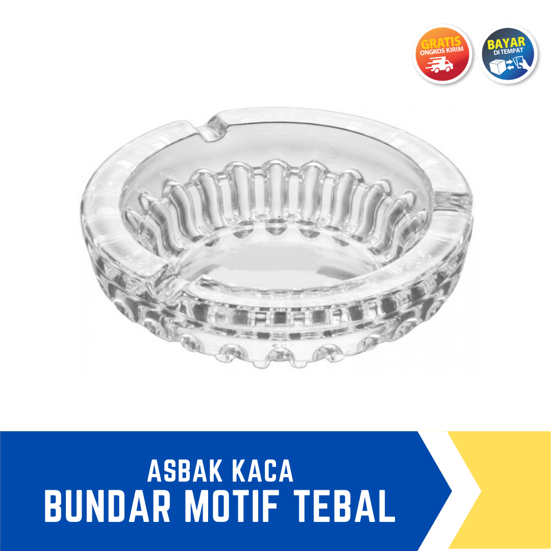 Asbak Rokok Unik Kaca Ukuran Besar 14cm Motif Ukir Harga Murah / Asbak ...