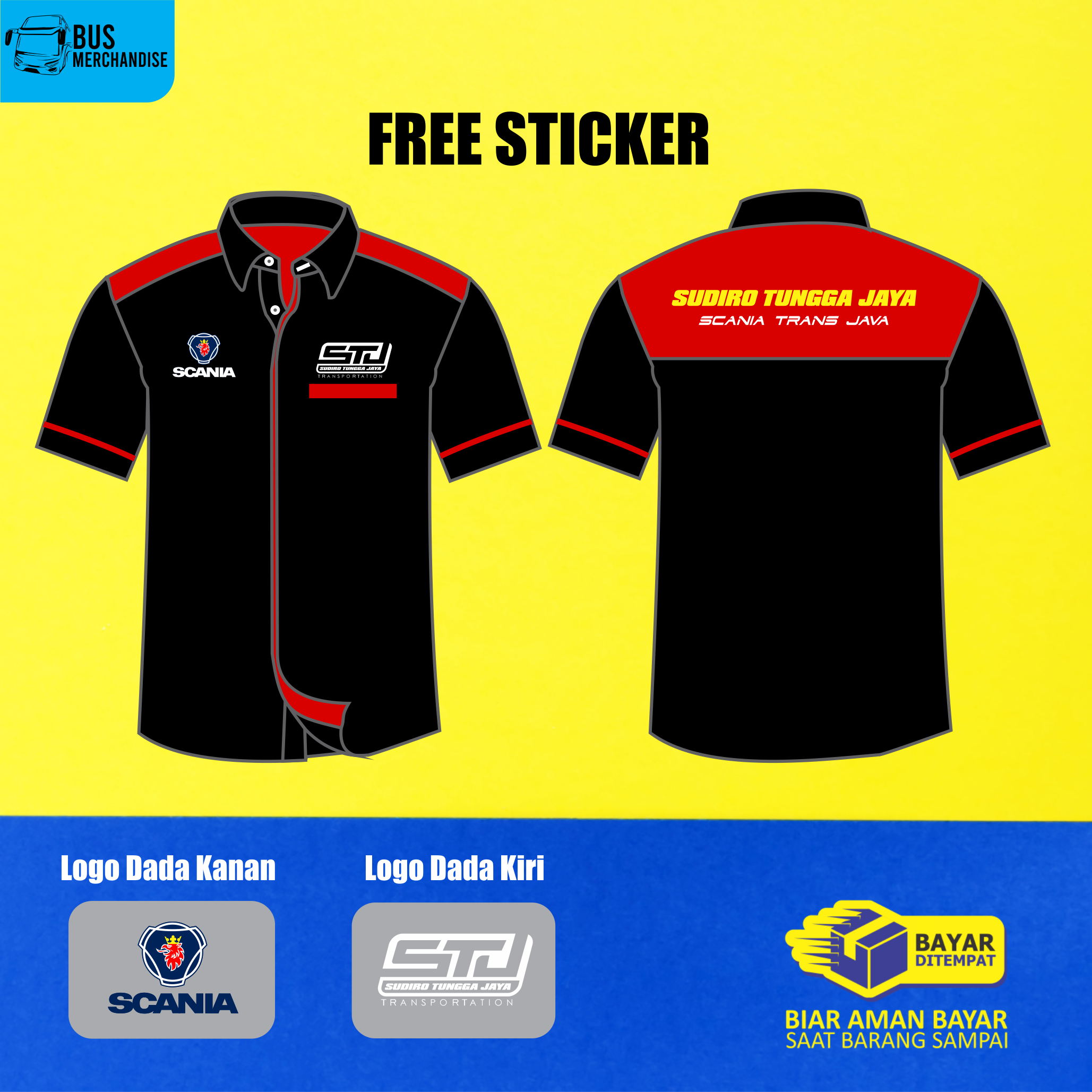 Kemeja Baju Bus Bis Mania Bismania STJ Sudiro Tungga Jaya Scania Trans ...