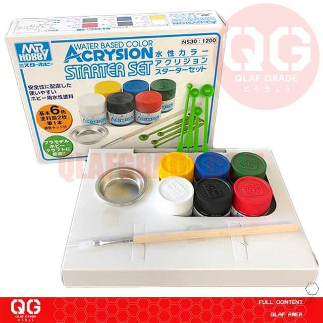 Acrysion Starter Set - Model Kit Cat Kuas Airbrush Gundam Mr hobby | Lazada Indonesia