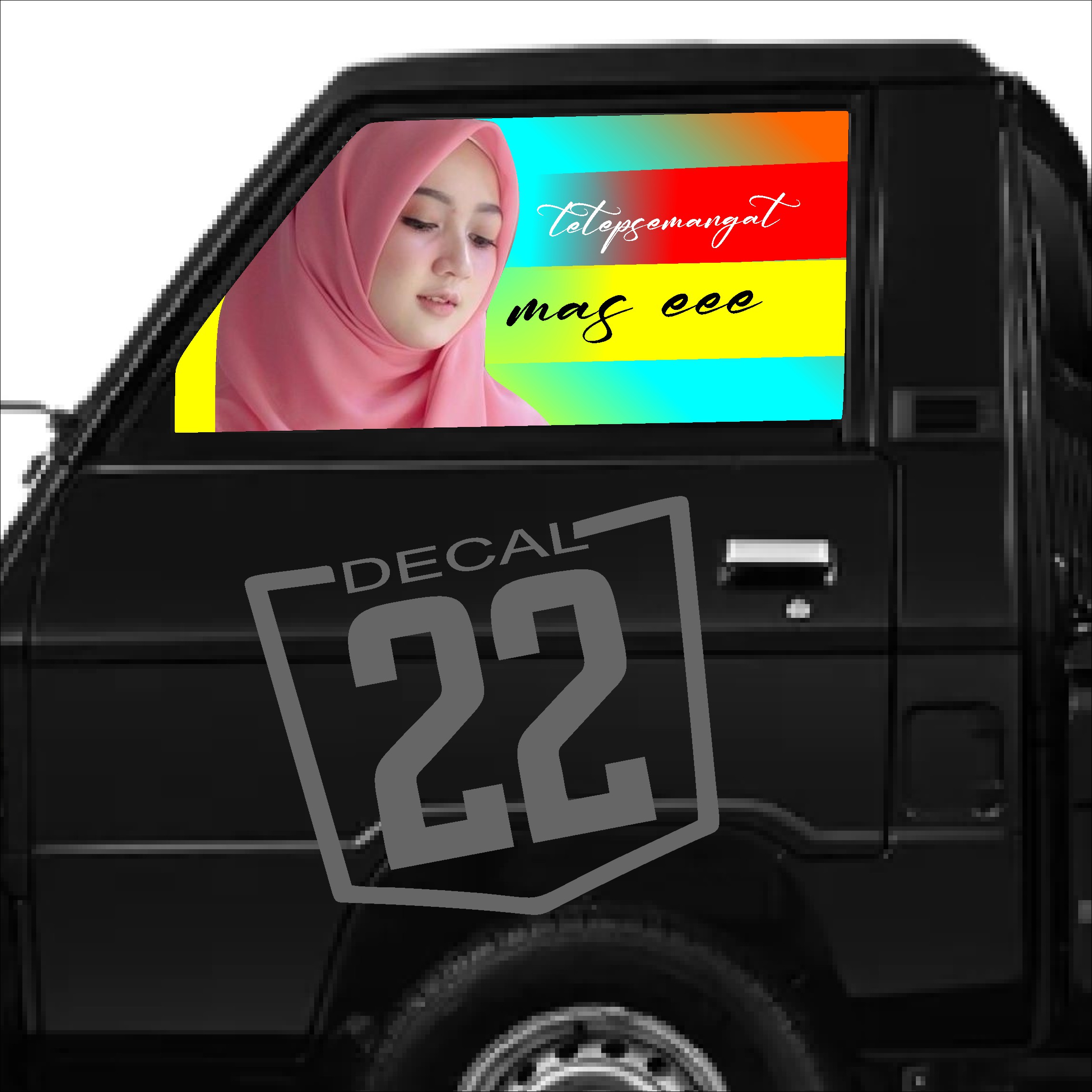 STIKER ONE WAY KACA MOBIL L300 KODE 01 DECAL STORE | Lazada Indonesia