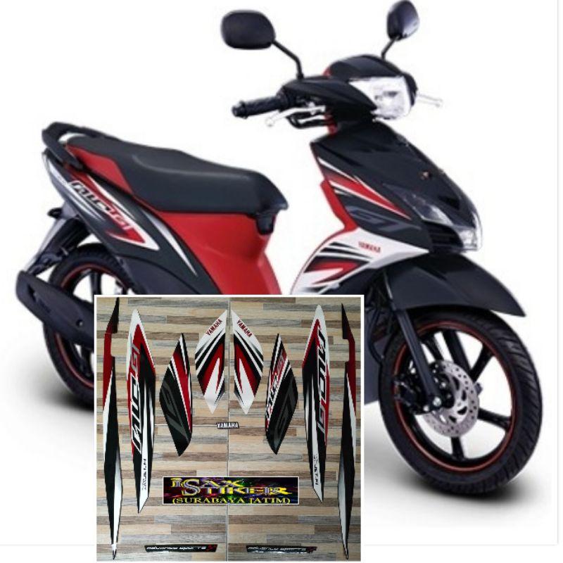 striping original Yamaha Mio GT hitam putih merah tahun 2014 2015 ...
