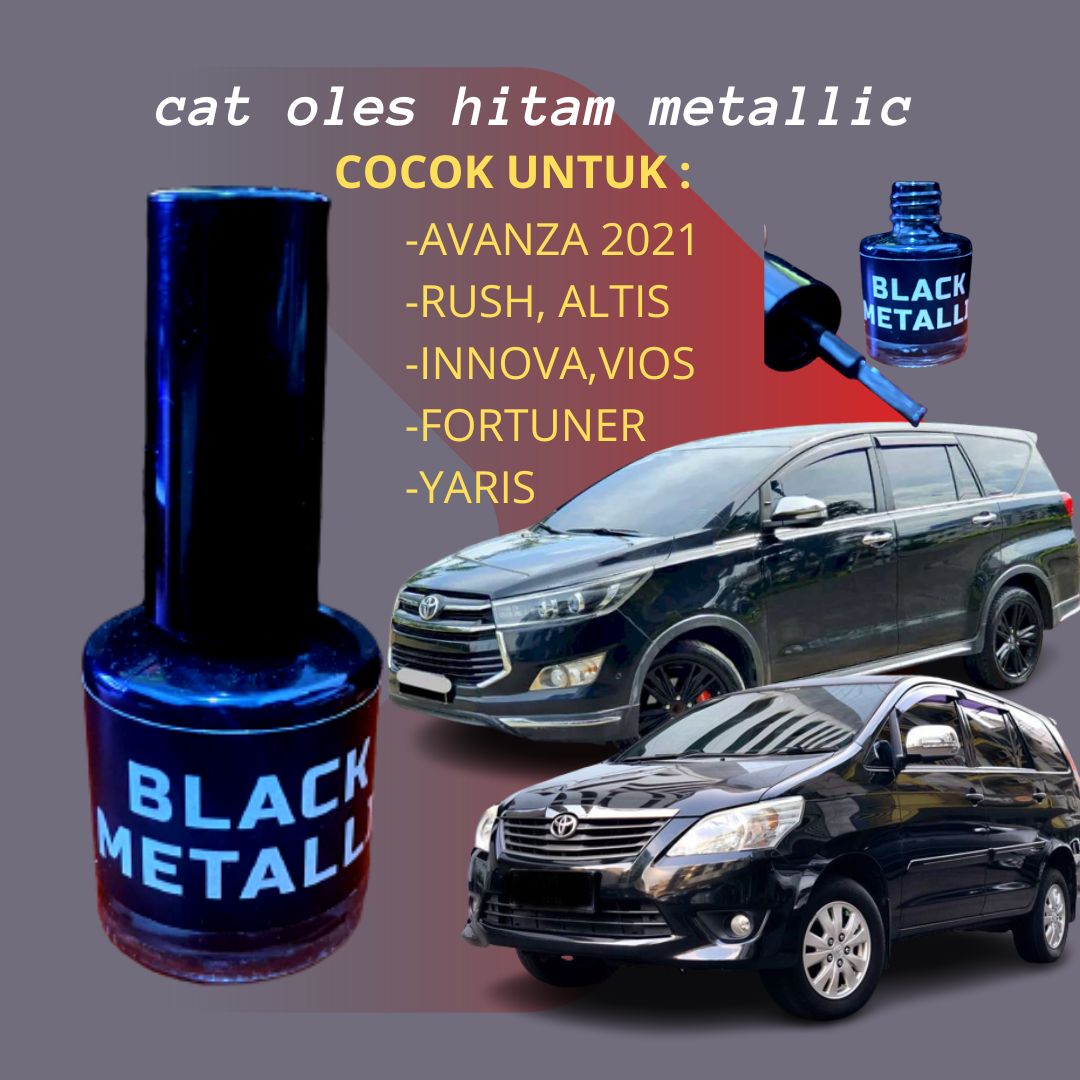Cat Baret Body Dan Bumper Cat Oles Lecet Goresan Mobil Hitam Metallic ...