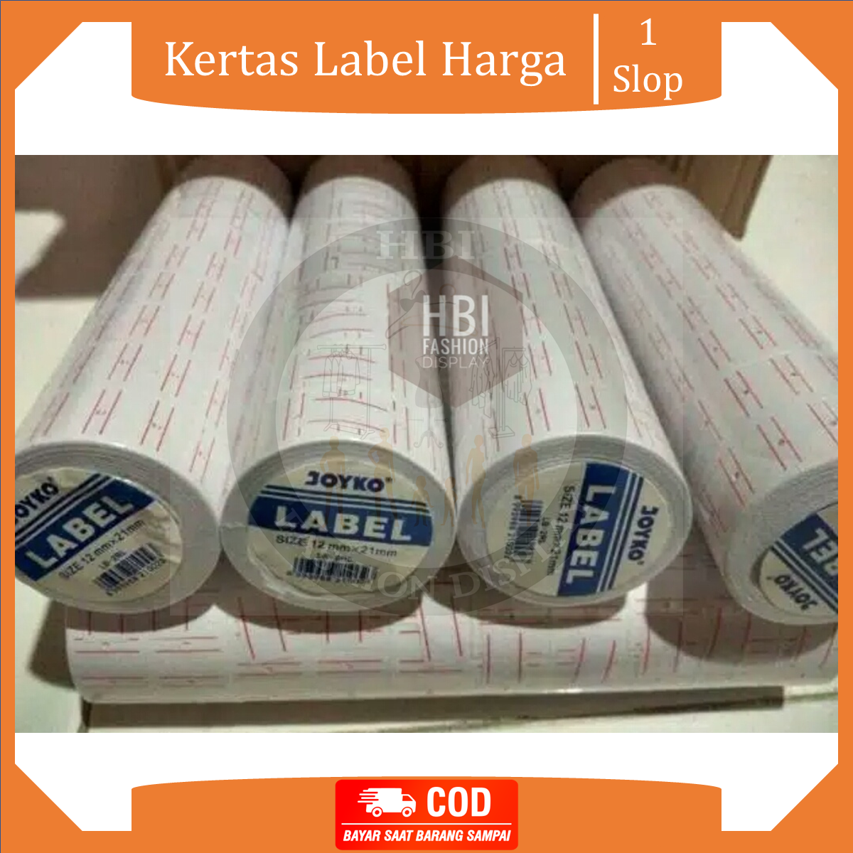 Kertas Label Harga / Price Label Roll Joyko 1 Baris Warna Putih ...