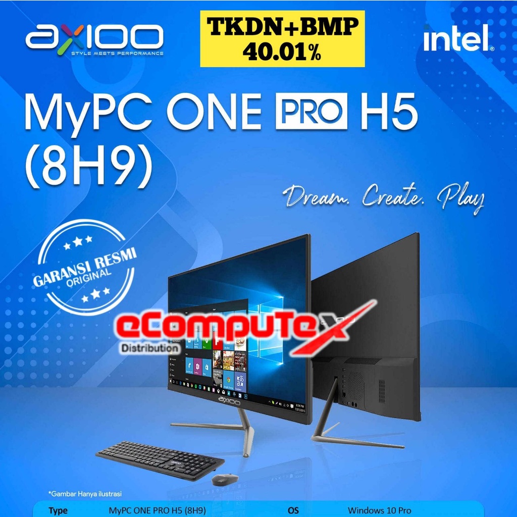 PC AIO AXIOO MYPC ONE PRO H5 (8H9) i5-8259U RAM 8GB 1TB 21.5"FHD IPS ...