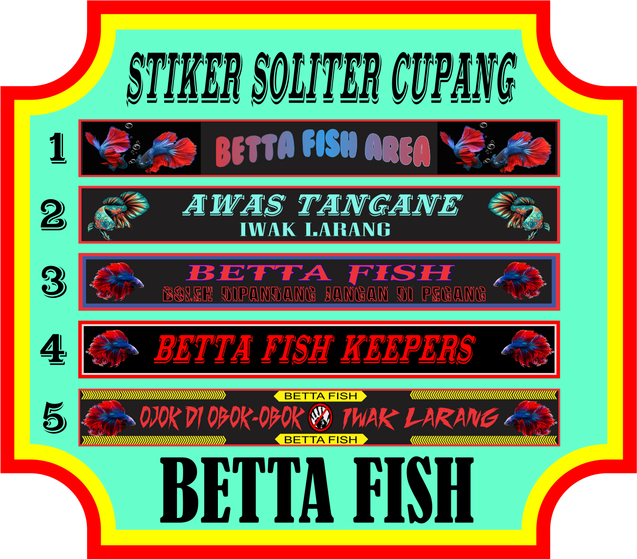 STIKER SOLITER IKAN CUPANG | Lazada Indonesia