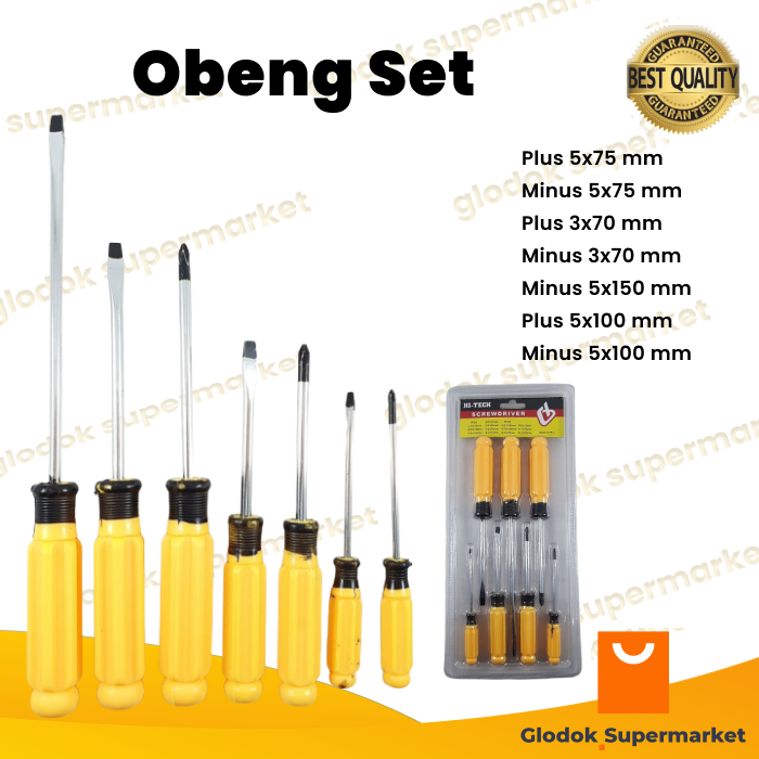 Obeng Set 7 in 1 Screwdriver Plus Minus 7pcs | Lazada Indonesia