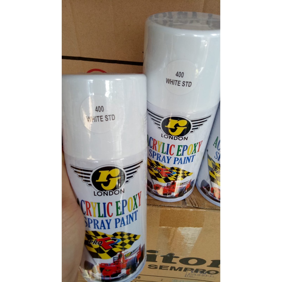 cat semprot pilok pilox RJ 300cc white STD 400 300cc RJ London putih ...
