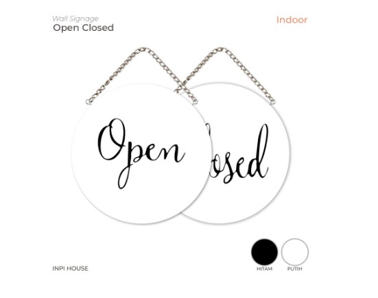 sign system - papan tanda - papan tanda open close | Lazada Indonesia