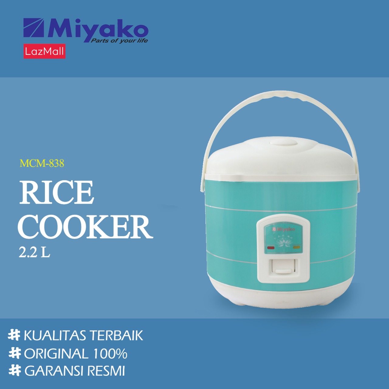 Miyako Rice Cooker 2.2 Liter - MCM-838 | Lazada Indonesia