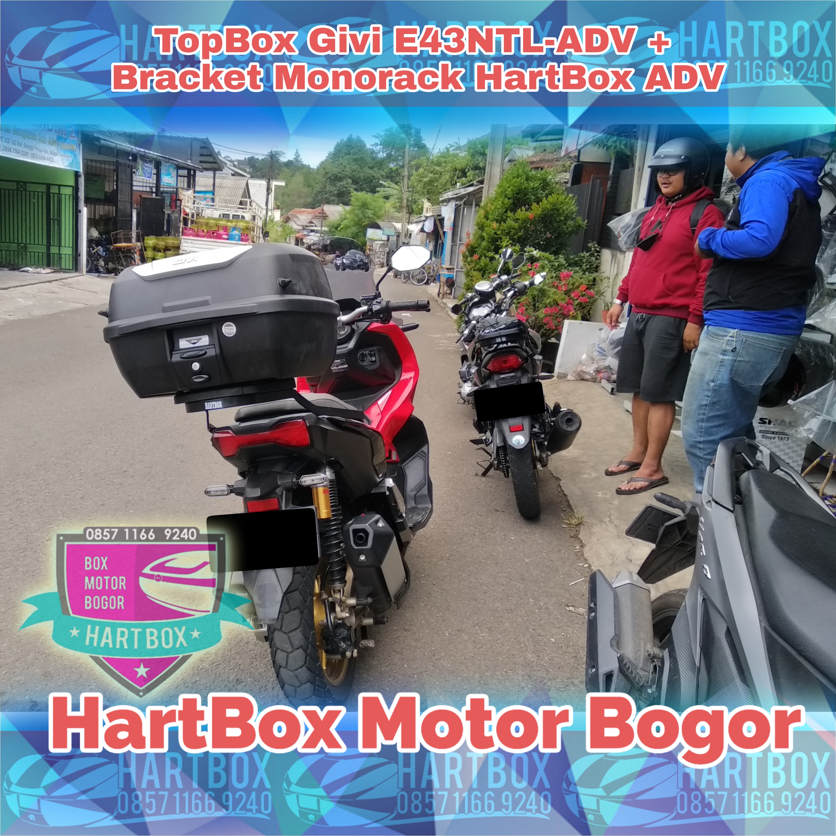 Box Motor Givi E43NTL-ADV FREE BRACKET MONORACK HARTBOX Box Touring ...