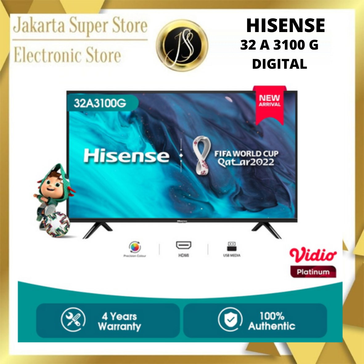 TV LED HISENSE 32 A 3100 G DIGITAL 32 INCH | Lazada Indonesia