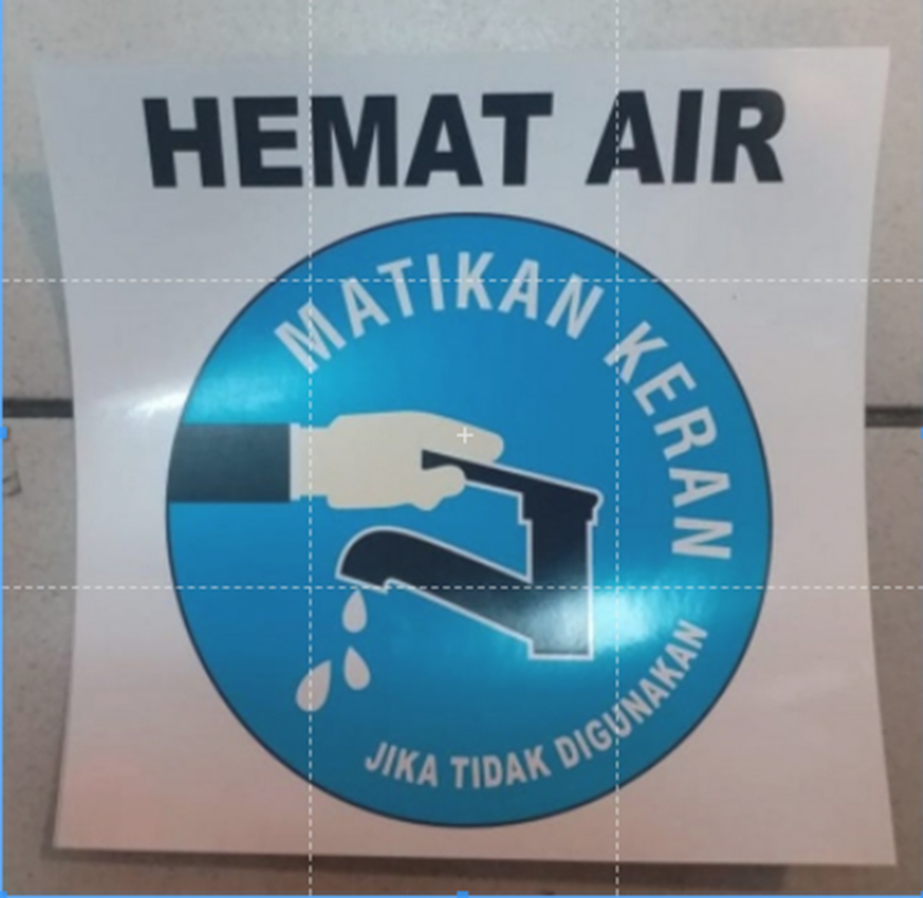 Stiker vinyl HEMAT AIR MATIKAN KERAN 15 X 15 CM SIGN K3 | Lazada Indonesia
