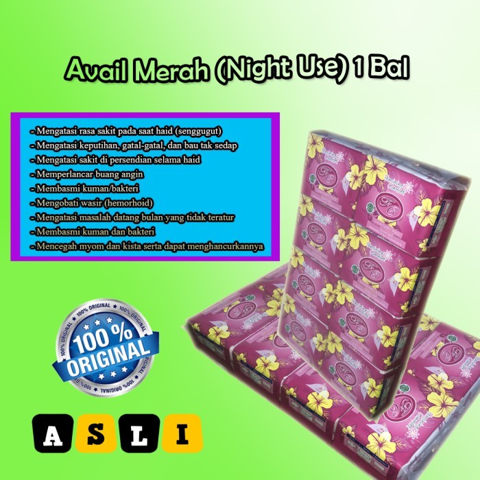 Pembalut Avail Merah ( Night Use ) 1 Bal | Lazada Indonesia