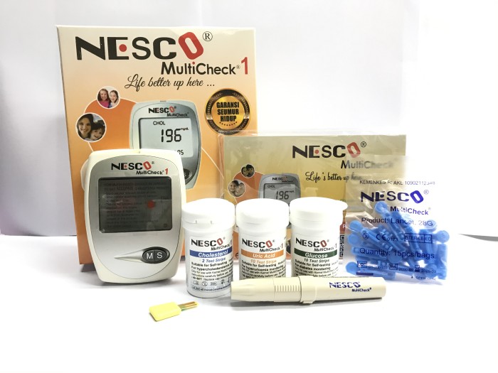 Nesco alat cek gula darah kolestrol asam urat dan gula kengkap | Lazada Indonesia