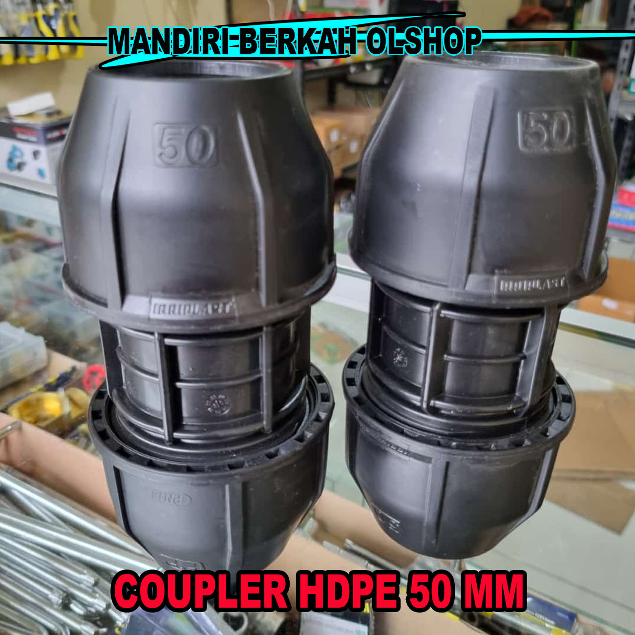 Fitting Pipa HDPE Straight Coupler Ukuran 50 × 50 MM Sambungan Pipa ...