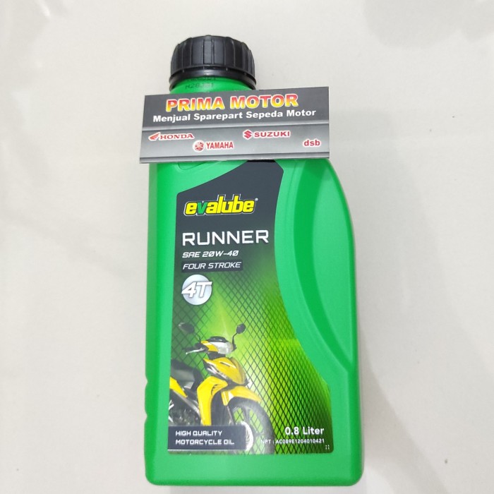OLI EVALUBE RUNNER 4T 20W-40 0.8L | Lazada Indonesia