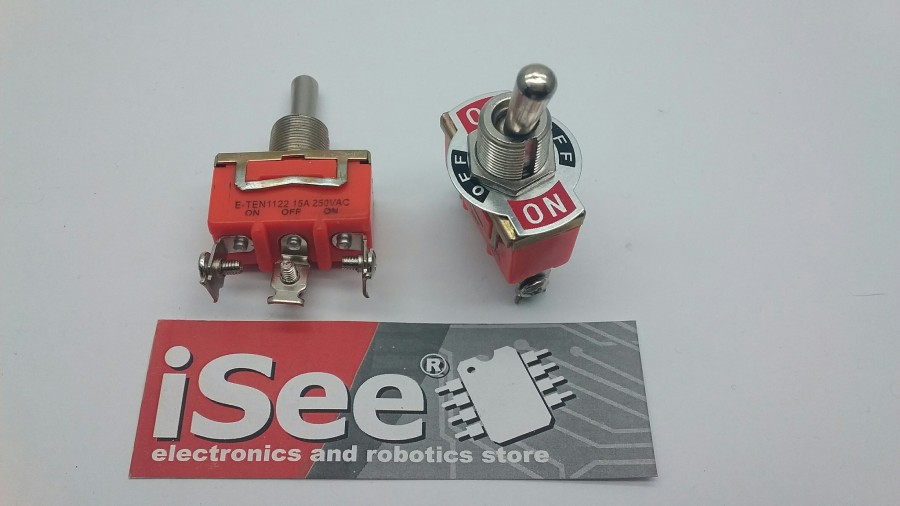 Saklar Toggle Switch DPDT E-TEN 3 Kaki 1122 15A 250V (On-Off-On ...